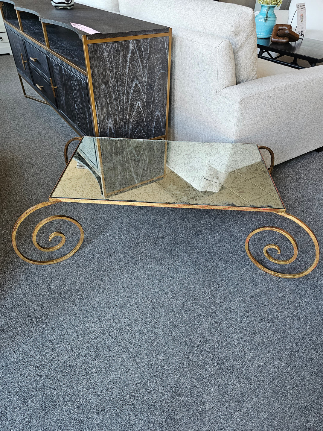 Mercury glass coffee table store